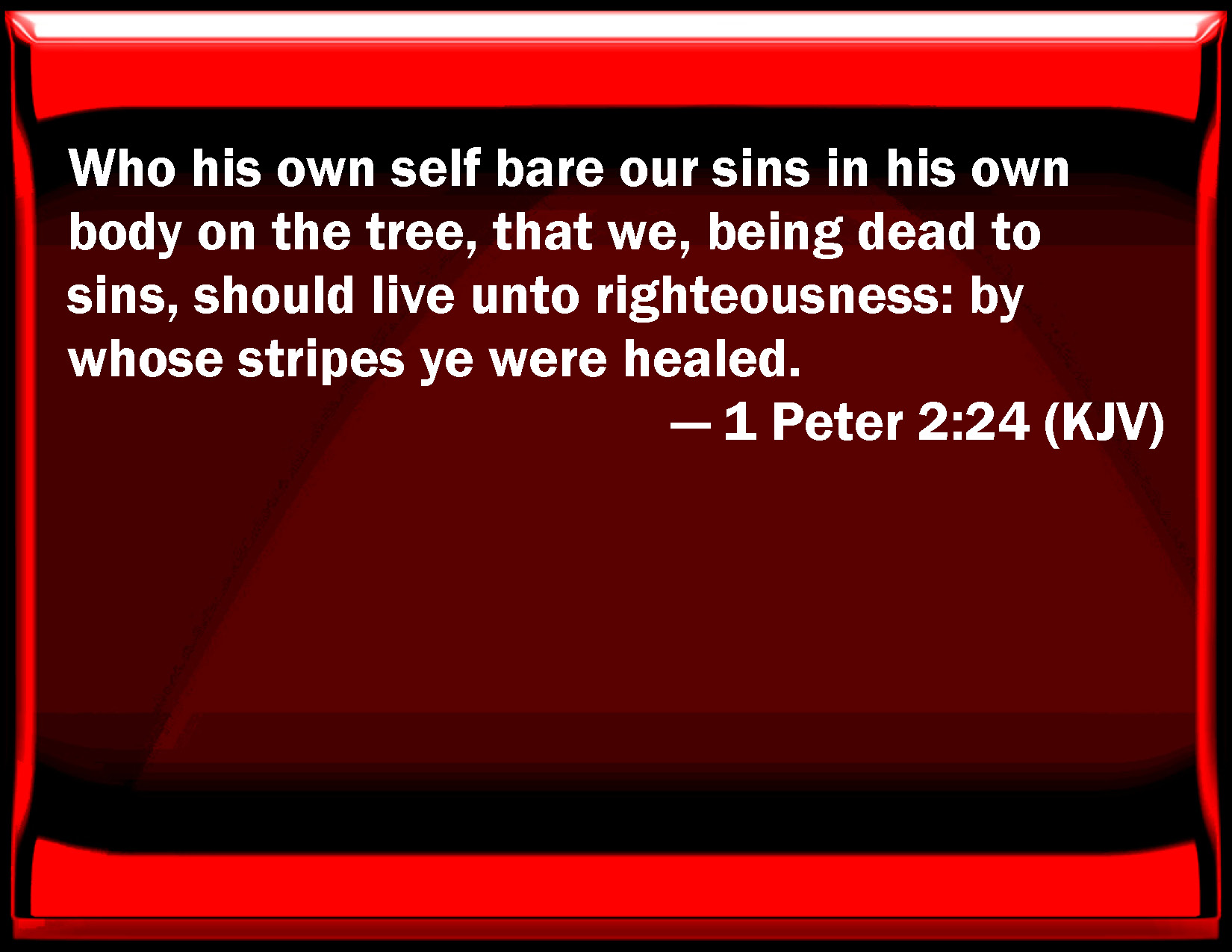 1 Peter 2 24 Who His Own Self Bore Our Sins In His Own Body On The Tree