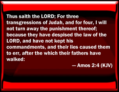 Bible Verse Powerpoint Slides for Amos 2:4