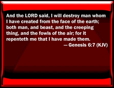 Bible Verse Powerpoint Slides for Genesis 6:7