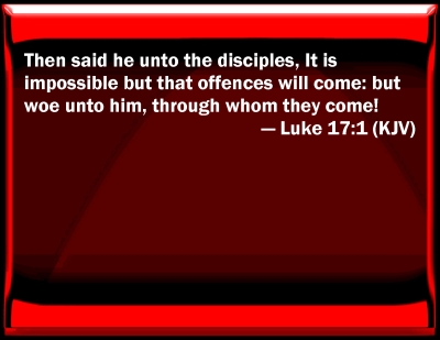 Bible Verse Powerpoint Slides for Luke 17:1