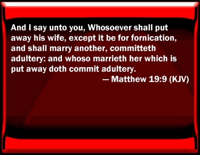 Bible Verse Powerpoint Slides for Matthew 19:9