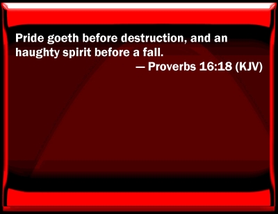 Bible Verse Powerpoint Slides for Proverbs 16:18