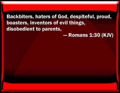 Bible Verse Powerpoint Slides for Romans 1:30