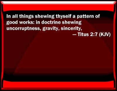 Bible Verse Powerpoint Slides for Titus 2:7