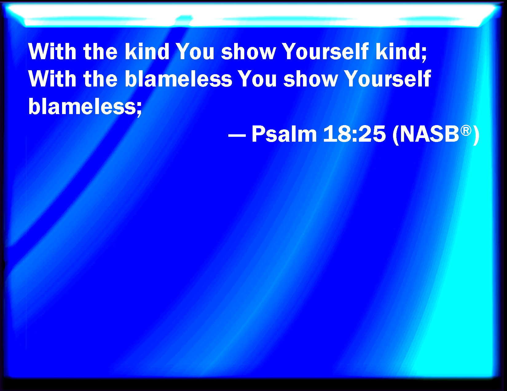 Psalm 18 25 With The Merciful You Will Show Yourself Merciful With An