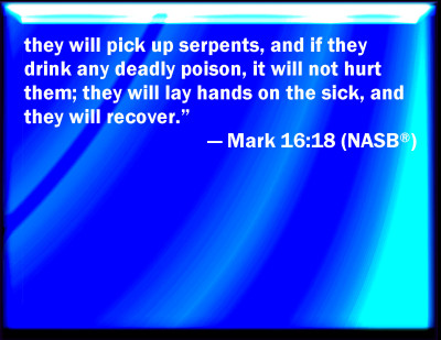 Bible Verse Powerpoint Slides for Mark 16:18