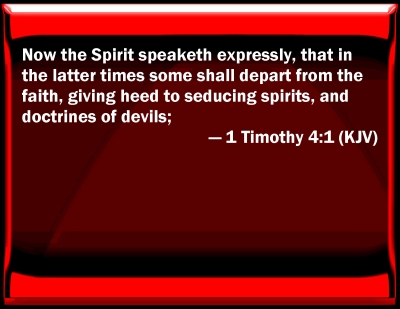 Bible Verse Powerpoint Slides for 1 Timothy 4:1
