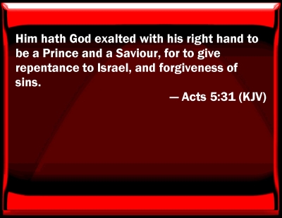 Bible Verse Powerpoint Slides for Acts 5:31