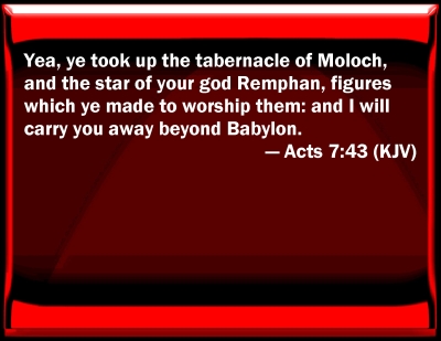 Bible Verse Powerpoint Slides for Acts 7:43