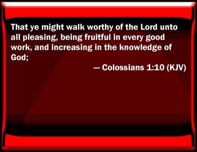 Bible Verse Powerpoint Slides for Colossians 1:10