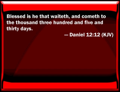 Bible Verse Powerpoint Slides for Daniel 12:12
