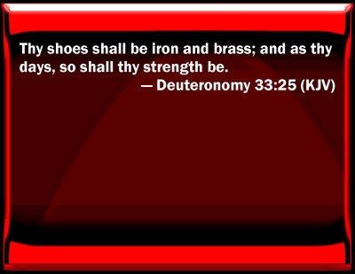 Bible Verse Powerpoint Slides for Deuteronomy 33:25