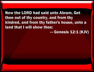 Bible Verse Powerpoint Slides for Genesis 12:1