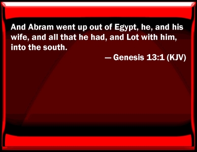 Bible Verse Powerpoint Slides for Genesis 13:1