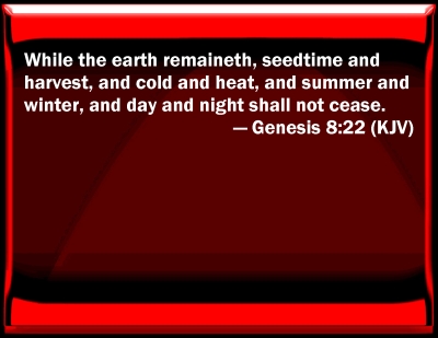 Bible Verse Powerpoint Slides for Genesis 8:22