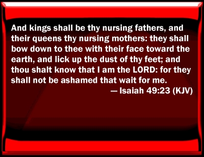 Bible Verse Powerpoint Slides for Isaiah 49:23