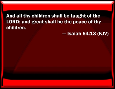 Bible Verse Powerpoint Slides for Isaiah 54:13
