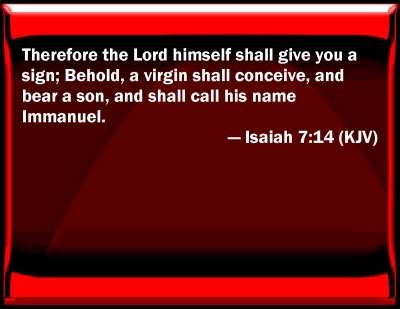 Bible Verse Powerpoint Slides for Isaiah 7:14