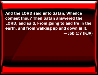 Bible Verse Powerpoint Slides for Job 1:7