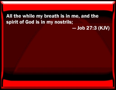 Bible Verse Powerpoint Slides for Job 27:3