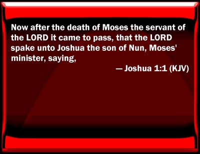 Bible Verse Powerpoint Slides for Joshua 1:1