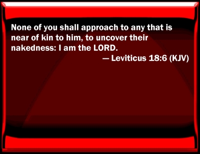 Bible Verse Powerpoint Slides for Leviticus 18:6