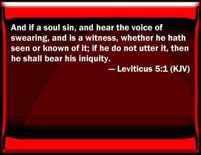 Bible Verse Powerpoint Slides for Leviticus 5:1
