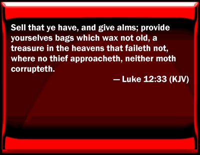 Bible Verse Powerpoint Slides for Luke 12:33