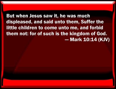 Bible Verse Powerpoint Slides for Mark 10:14
