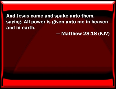 Bible Verse Powerpoint Slides for Matthew 28:18
