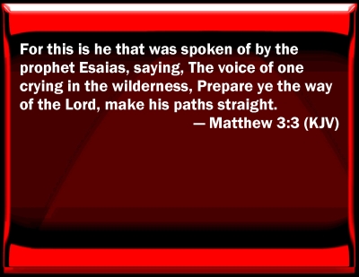 Bible Verse Powerpoint Slides for Matthew 3:3