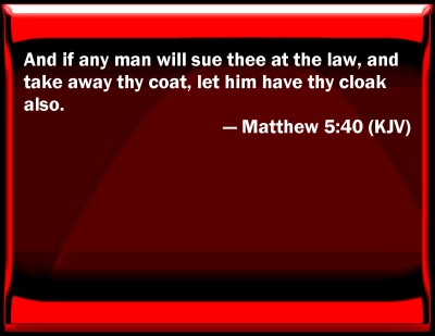 Bible Verse Powerpoint Slides for Matthew 5:40
