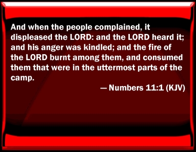 Bible Verse Powerpoint Slides for Numbers 11:1