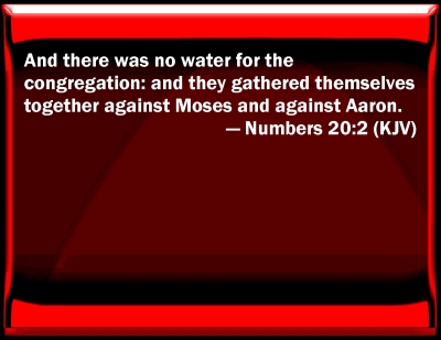 Bible Verse Powerpoint Slides for Numbers 20:2