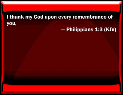 Bible Verse Powerpoint Slides for Philippians 1:3