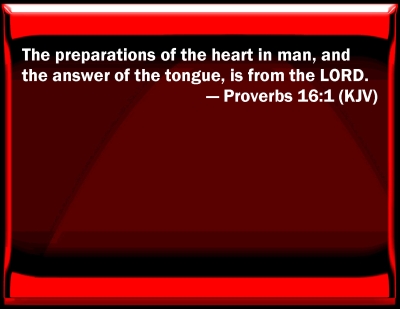 Bible Verse Powerpoint Slides for Proverbs 16:1