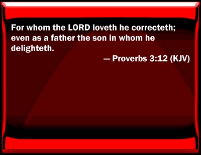 Bible Verse Powerpoint Slides for Proverbs 3:12