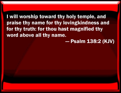 Bible Verse Powerpoint Slides for Psalm 138:2