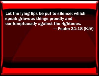 Bible Verse Powerpoint Slides for Psalm 31:18