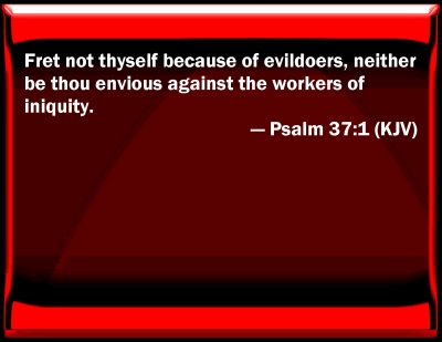 Bible Verse Powerpoint Slides for Psalm 37:1