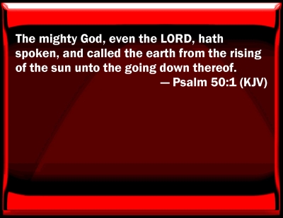 Bible Verse Powerpoint Slides for Psalm 50:1