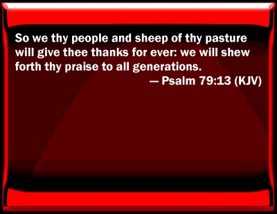 Bible Verse Powerpoint Slides for Psalm 79:13