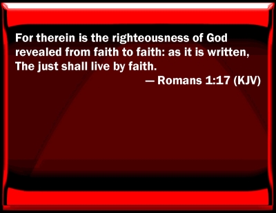 Bible Verse Powerpoint Slides for Romans 1:17