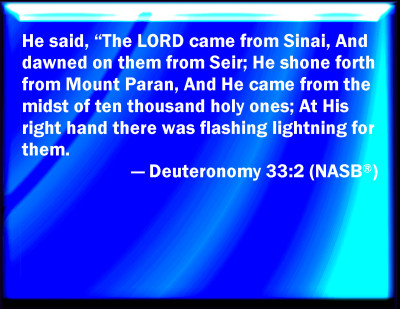 Bible Verse Powerpoint Slides for Deuteronomy 33:2