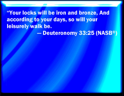 Bible Verse Powerpoint Slides for Deuteronomy 33:25