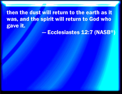 Bible Verse Powerpoint Slides for Ecclesiastes 12:7