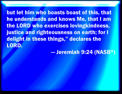 Bible Verse Powerpoint Slides for Jeremiah 9:24