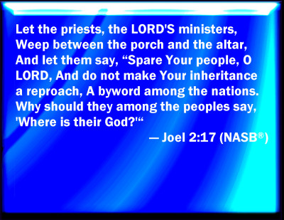 Bible Verse Powerpoint Slides for Joel 2:17