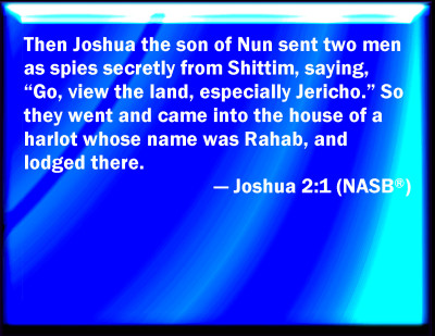 Bible Verse Powerpoint Slides for Joshua 2:1