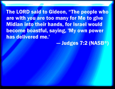 Bible Verse Powerpoint Slides for Judges 7:2